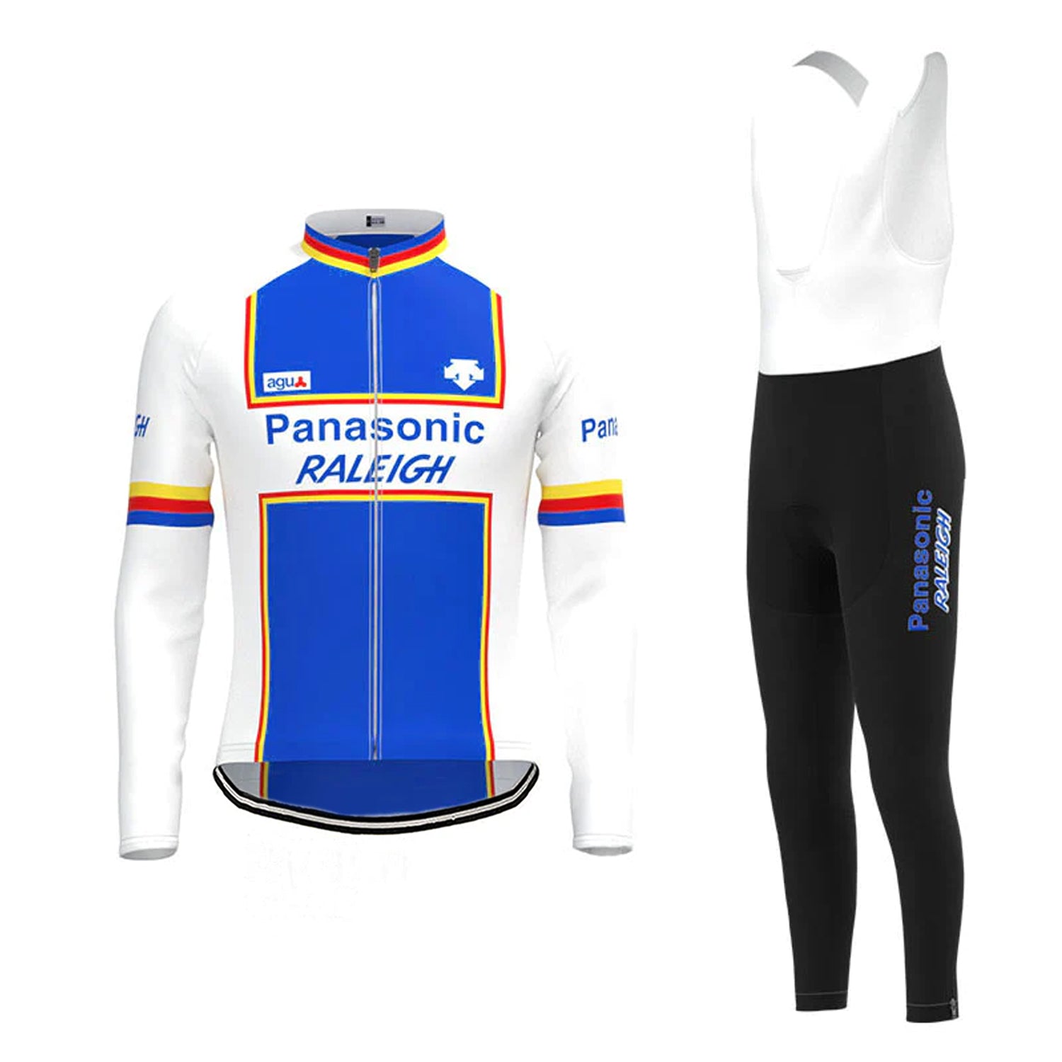 Panasonic Raleigh Blue Long Sleeve Cycling Jersey Matching Set – Retrobiky®